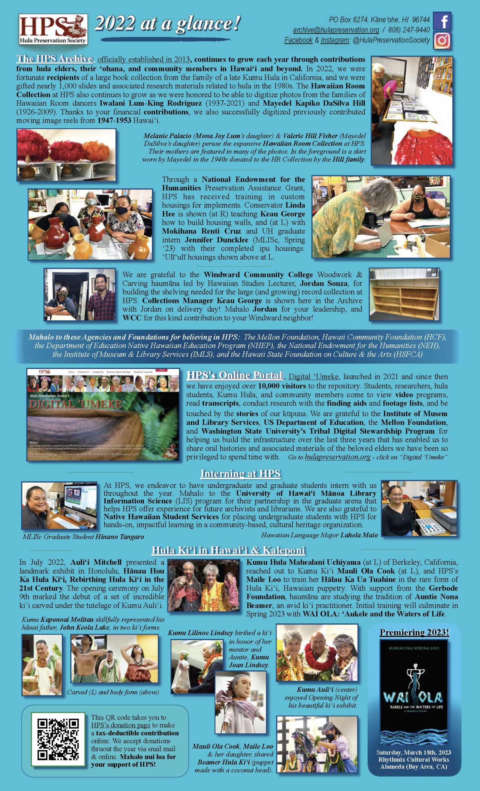 “2022 at a glance!” Newsletter